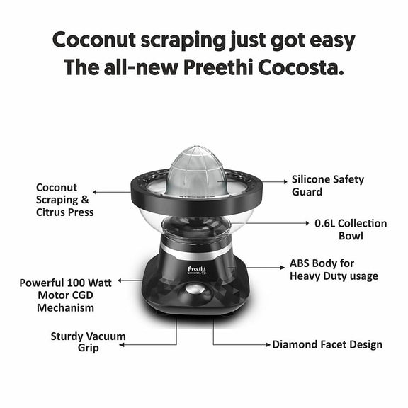 Buy Preethi Cocosta Coconut Scraper & Citrus Juicer Online