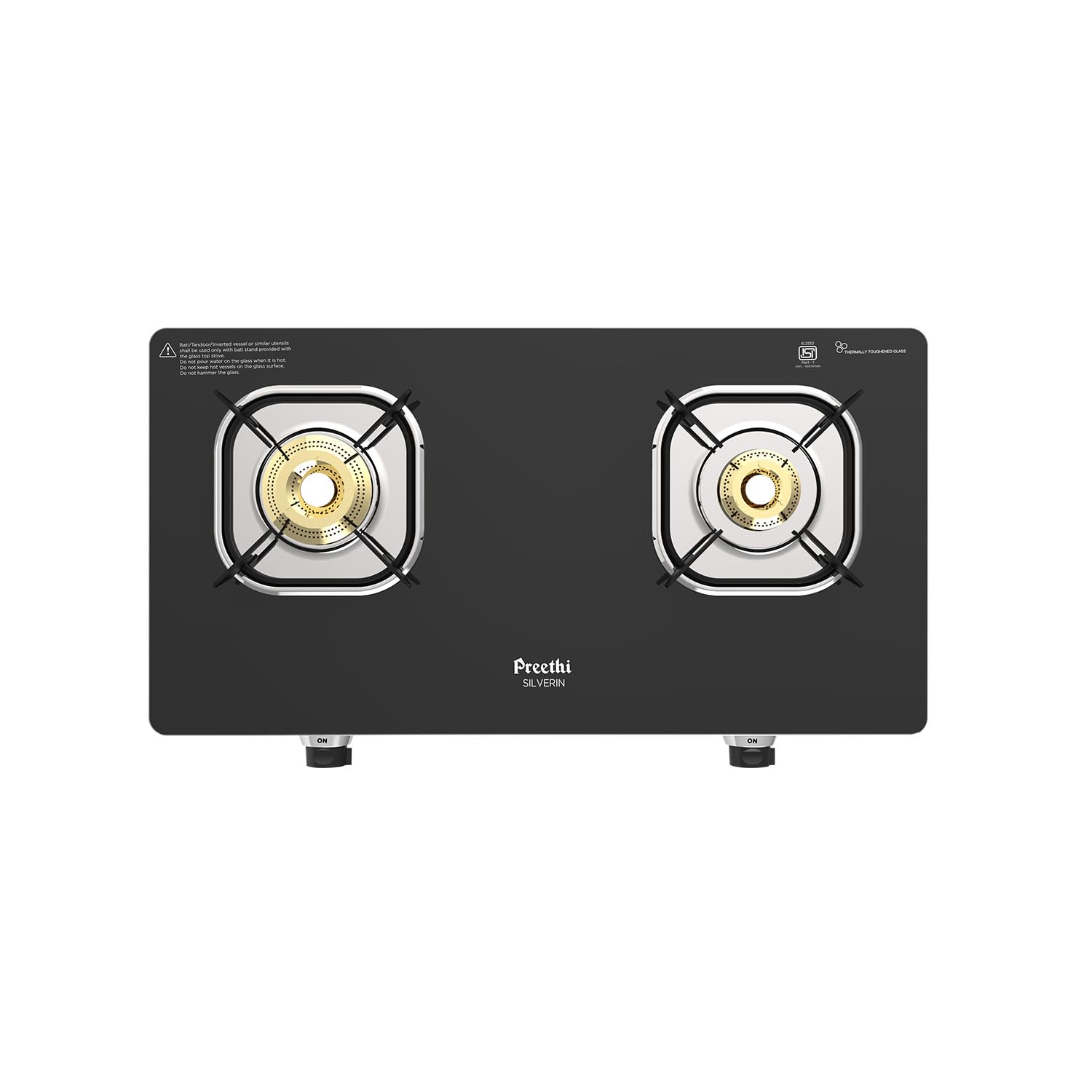 Buy Preethi Silverin 2 Burner Glass Top Gas Stove Online