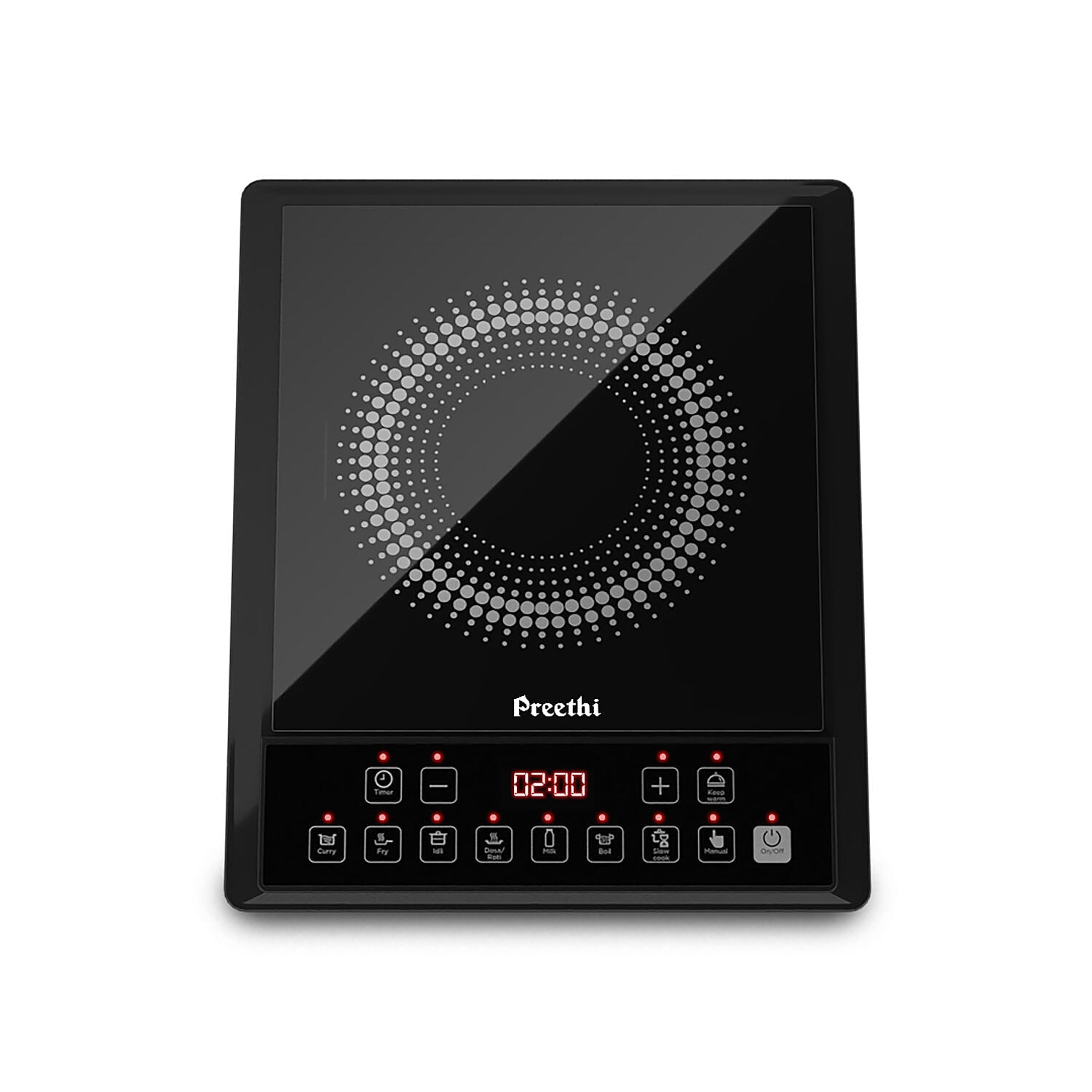 Buy Preethi 2100-Watt Induction Cooktop with Crystal Glass