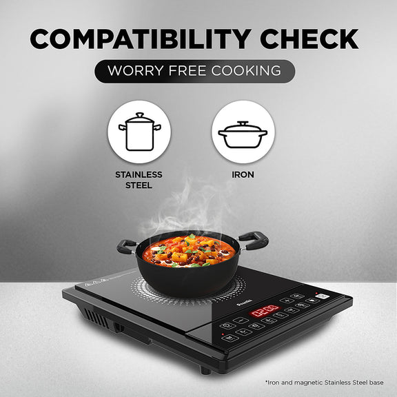 Buy Preethi 2100-Watt Induction Cooktop with Crystal Glass