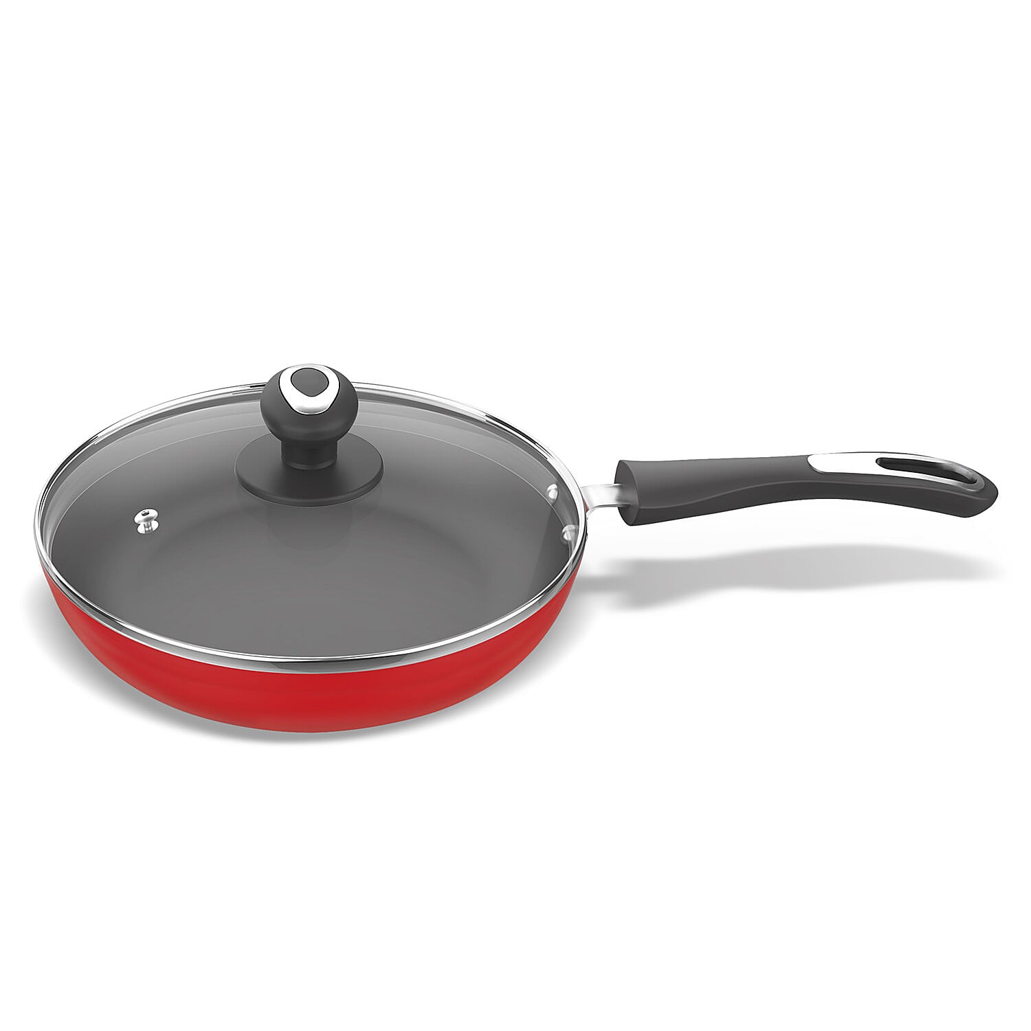 Buy Preethi Red Non Stick Fry Pan 26 cm With Glass Online